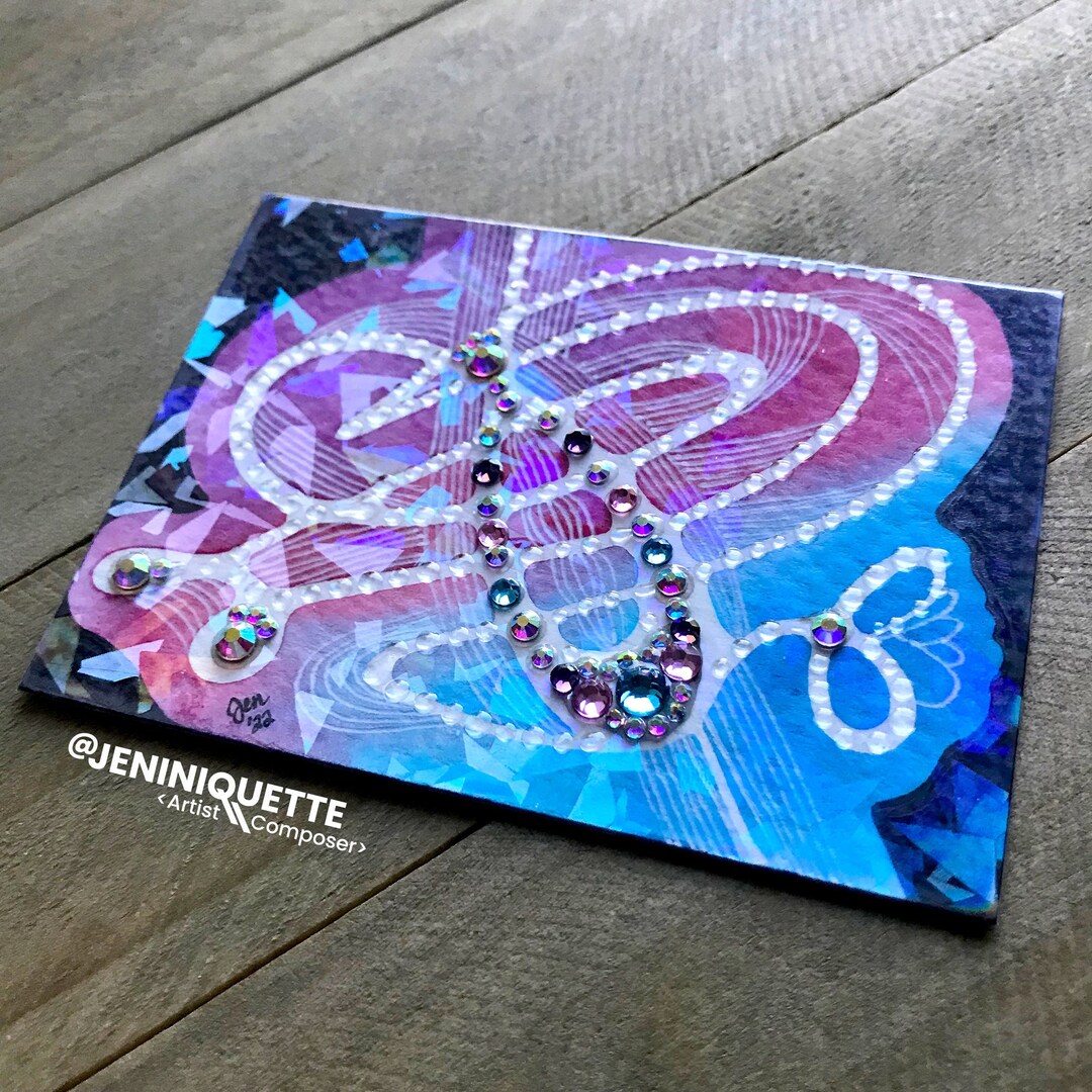 Neurodivergent Visual Stim Sparkle Art: Abstract With Gems - Etsy