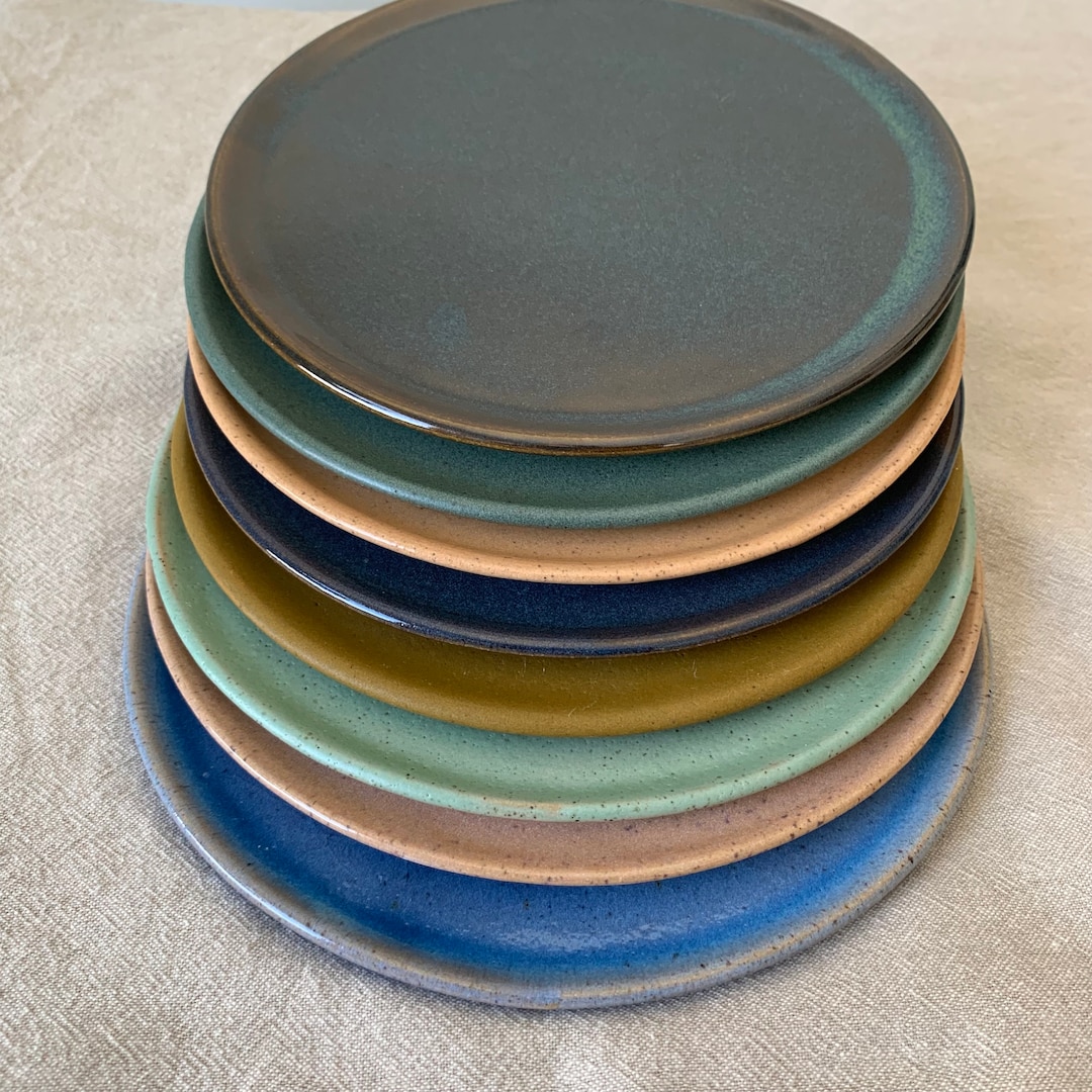Handmade Modern Ceramic Stacking Plates, Appetizer/dessert 7.5 In ...