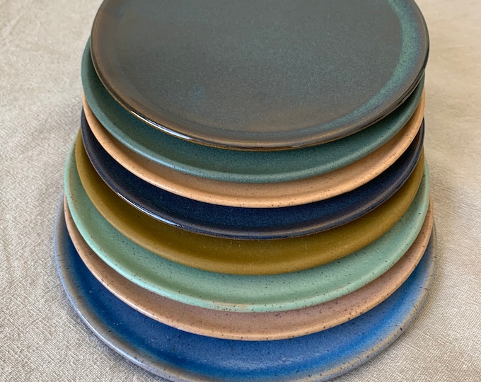 Handmade Modern Ceramic Stacking Plates, Appetizer/dessert 7.5 In ...
