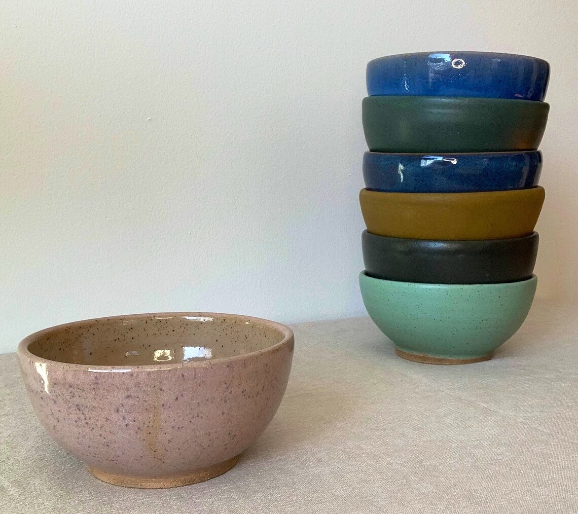 Modern Handmade Ceramic Stacking Bowls - Etsy