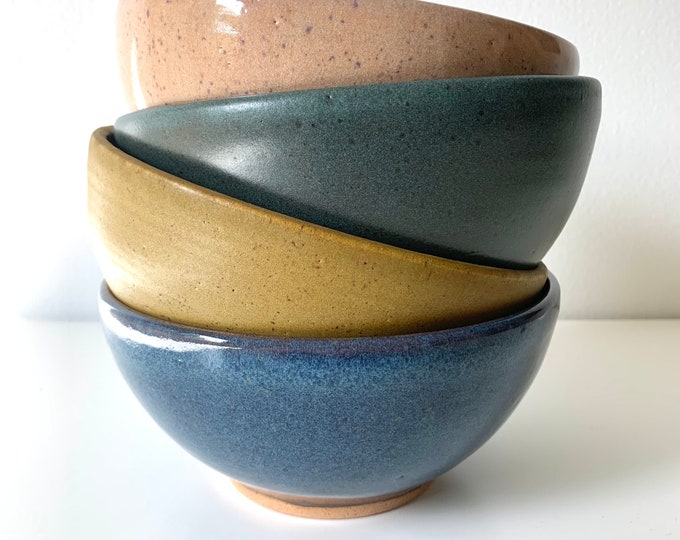 Modern Handmade Ceramic Stacking Bowls - Etsy