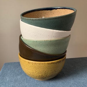 Modern Handmade Ceramic Stacking Bowls - Etsy