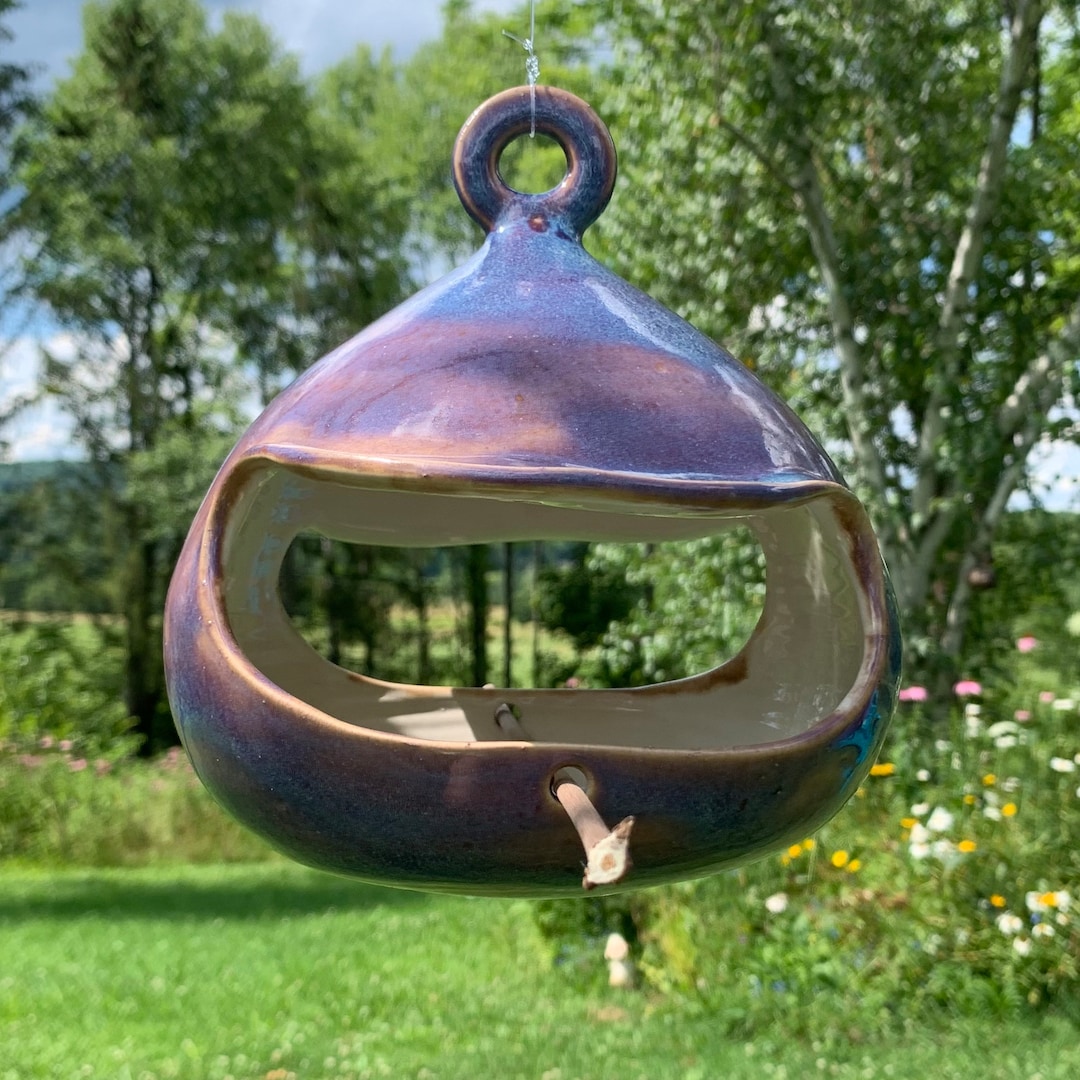 Handmade Hanging Ceramic Bird Feeder - Etsy