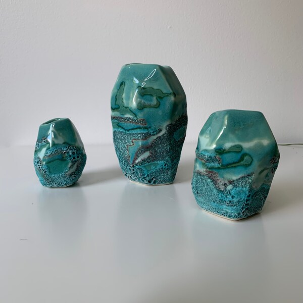 Turquoise Vase - Etsy
