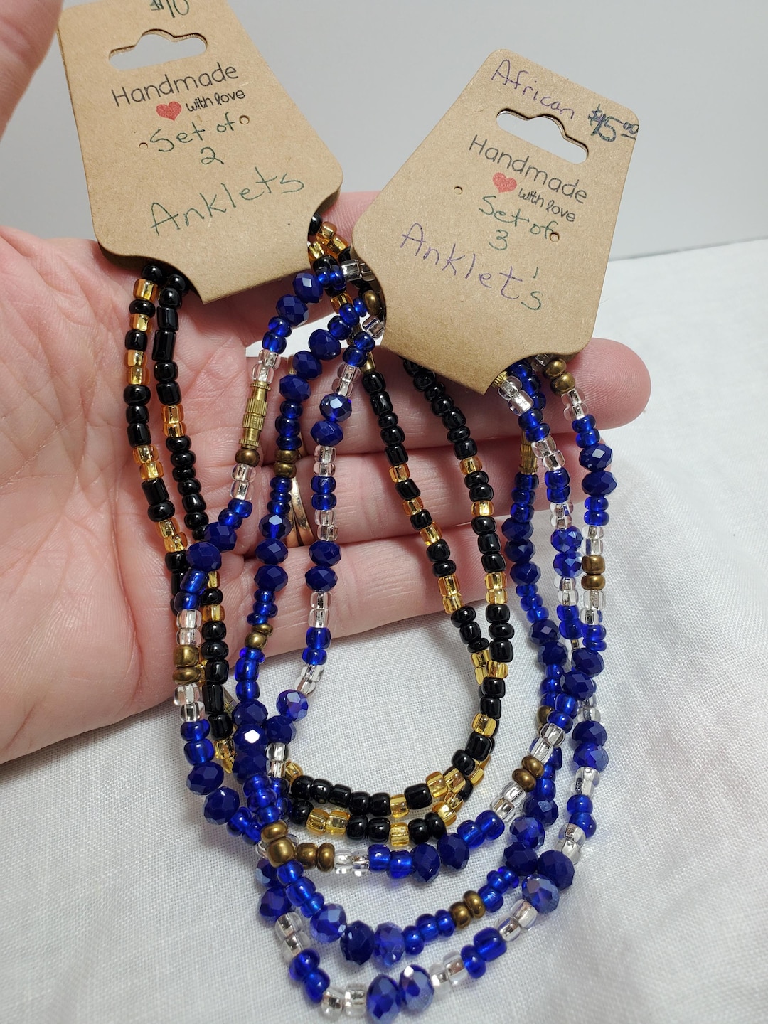 African Made Anklet Sets - Etsy