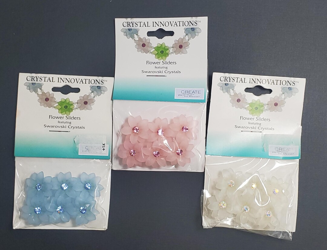 Fashion Jewelry Components-crystal Innovations Flower Sliders Featuring ...