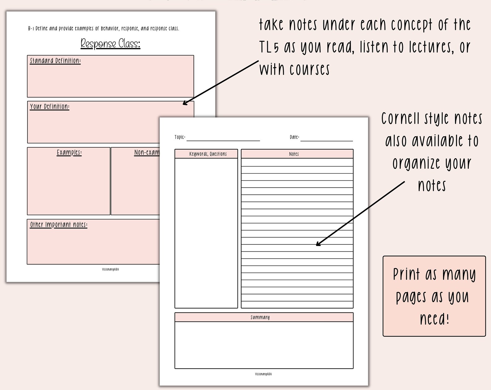 Printable BCBA Study Notebook and Planner BCBA Notebook - Etsy