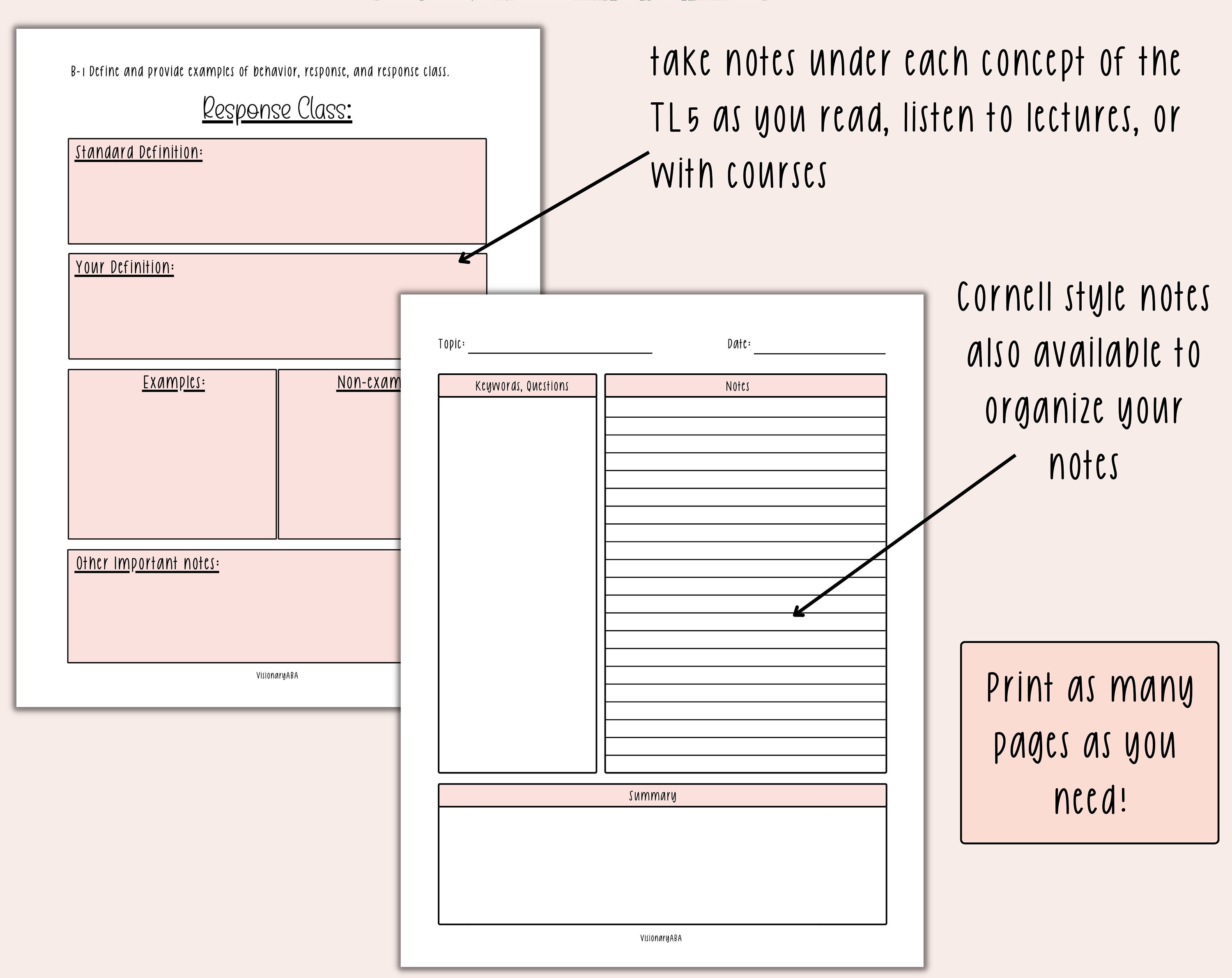 Printable BCBA Study Notebook and Planner BCBA Notebook - Etsy