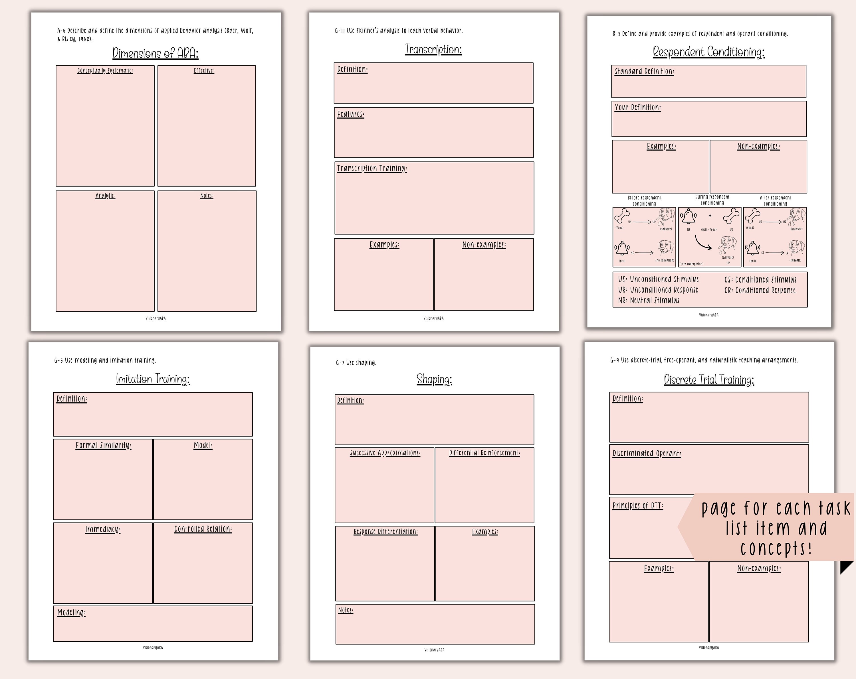 Printable BCBA Study Notebook and Planner BCBA Notebook - Etsy