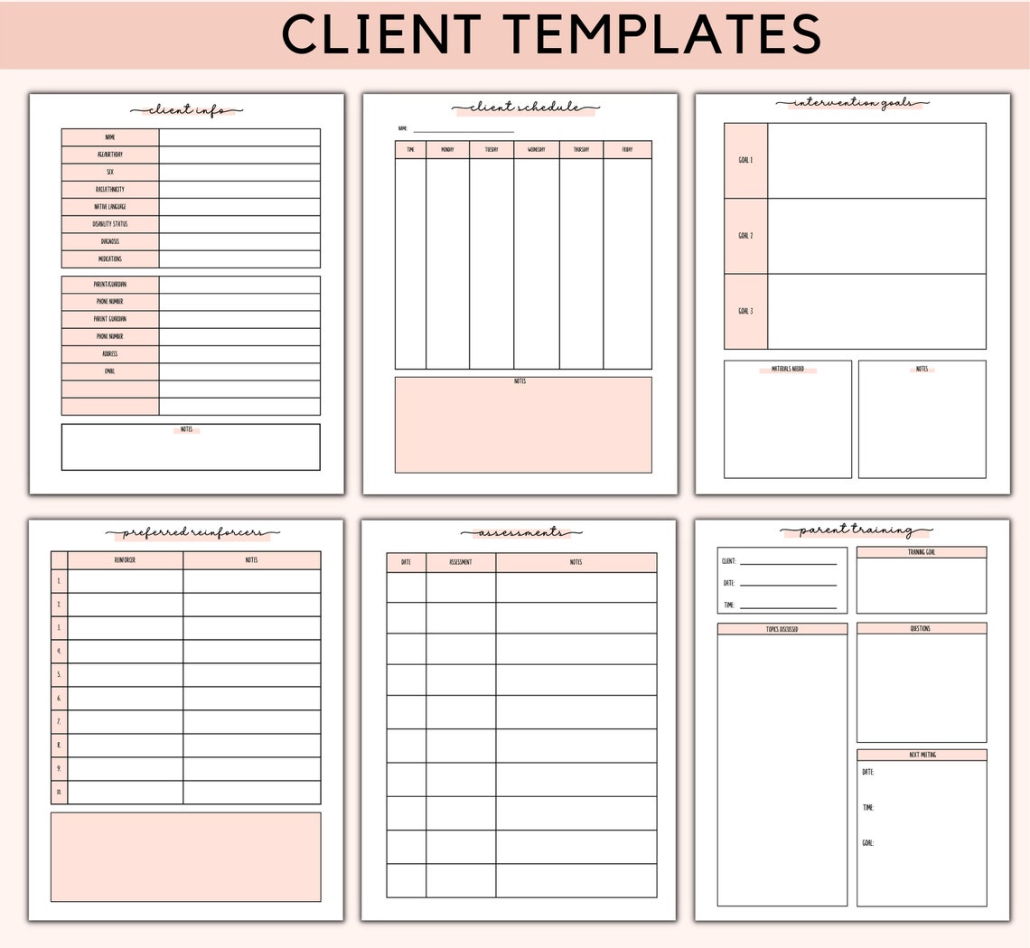 Printable BCBA Planner BCBA Notebook BCBA Data Notebook - Etsy