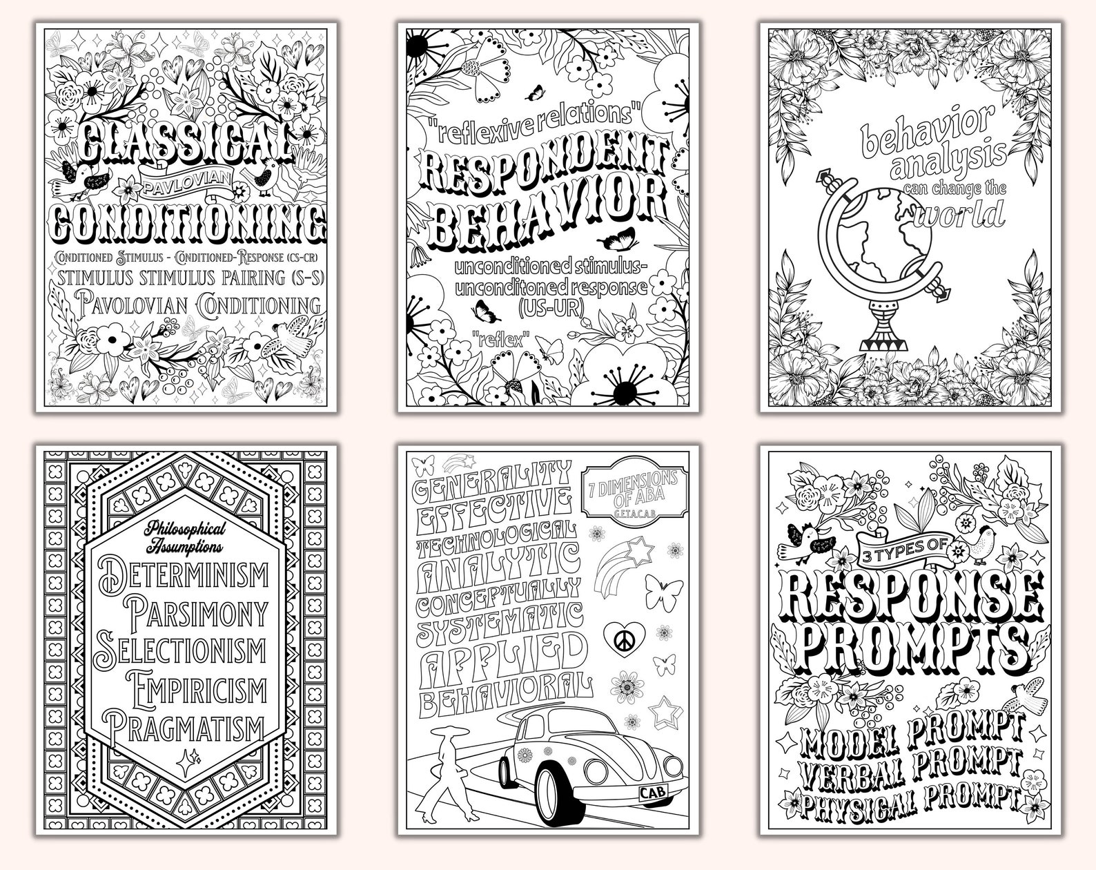 Applied Behavior Analysis Coloring Book | ABA Activity Book | ABA ...