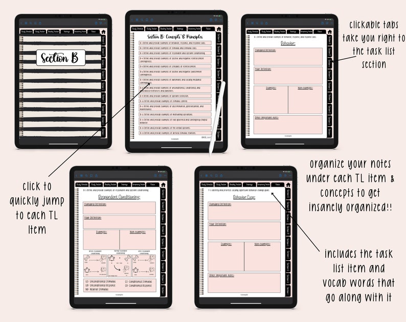 Digital BCBA Study Notebook and Planner | BCBA Notebook for Goodnotes ...