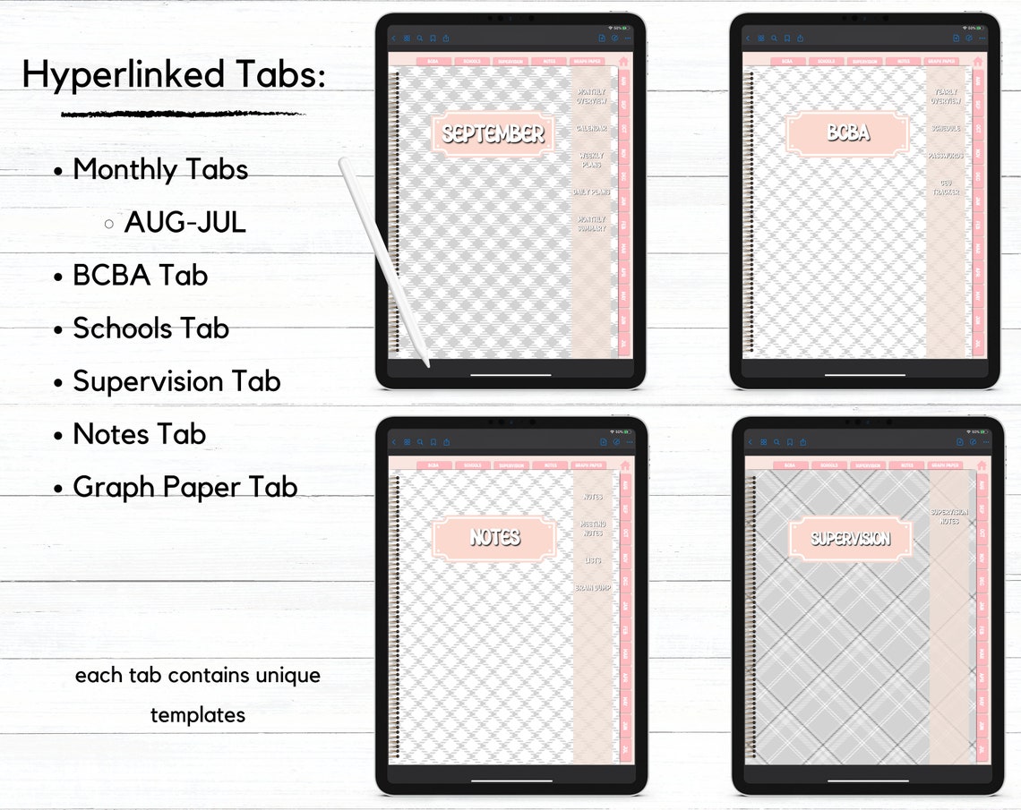 Digital School BCBA Planner BCBA Notebook BCBA Data - Etsy