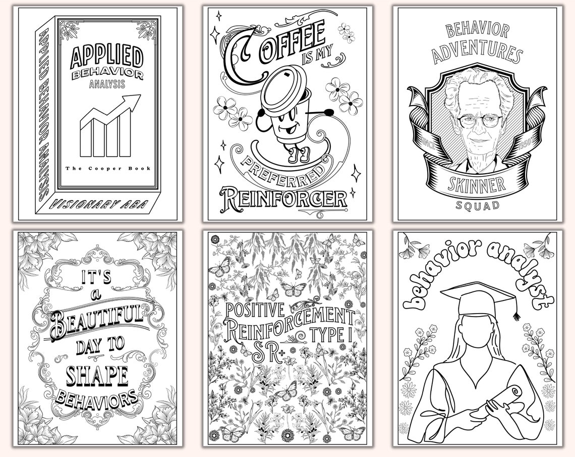 Applied Behavior Analysis Coloring Book ABA Activity Book - Etsy