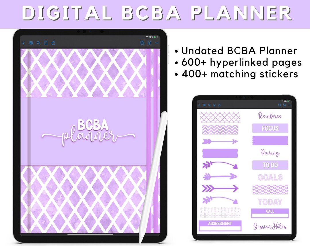 Digital BCBA Planner BCBA Notebook BCBA Data Notebook Bcba Stickers for ...