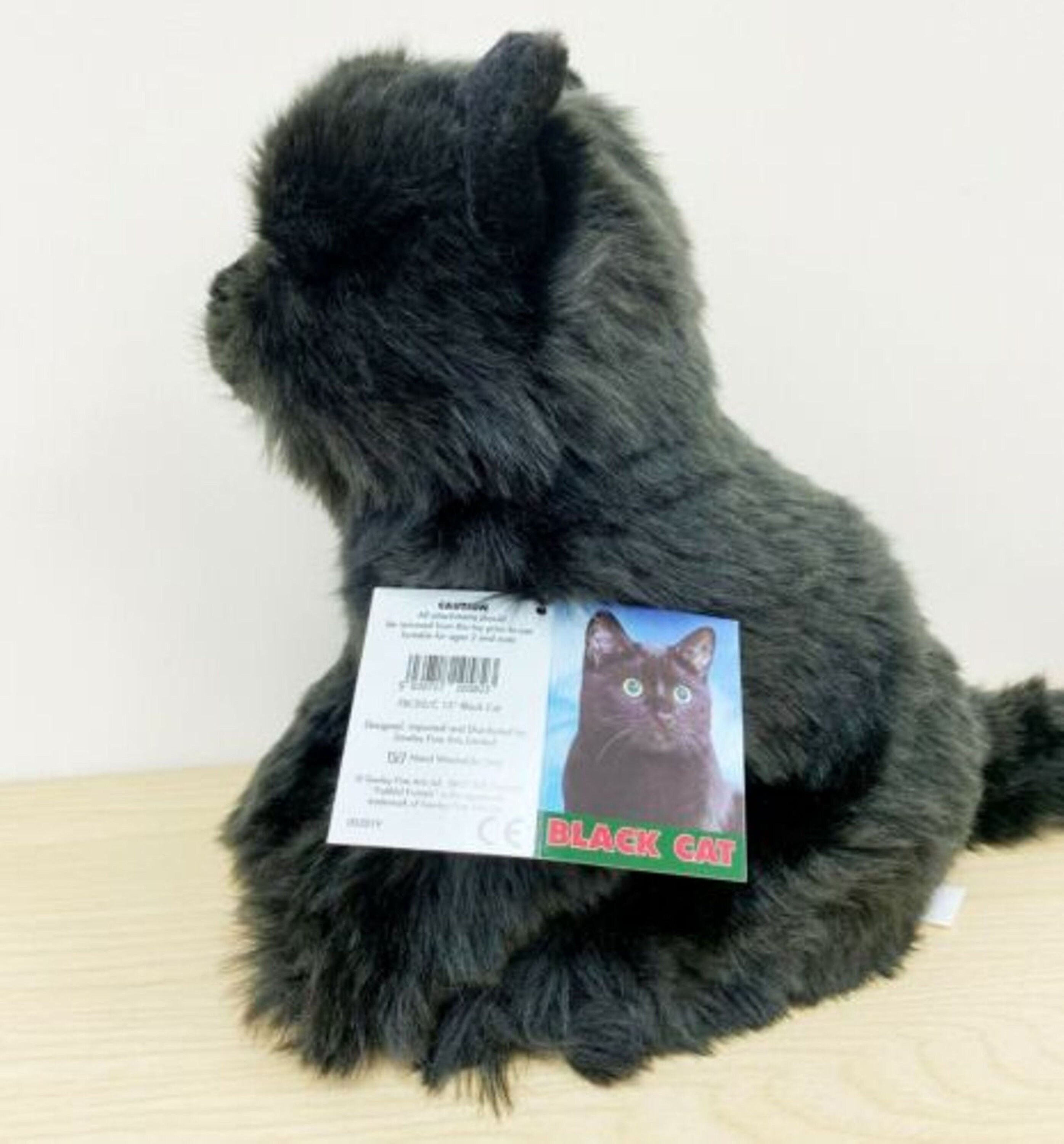 Hand Made Plush Black Cat Realistic Plush Toy Cat Can Be - Etsy