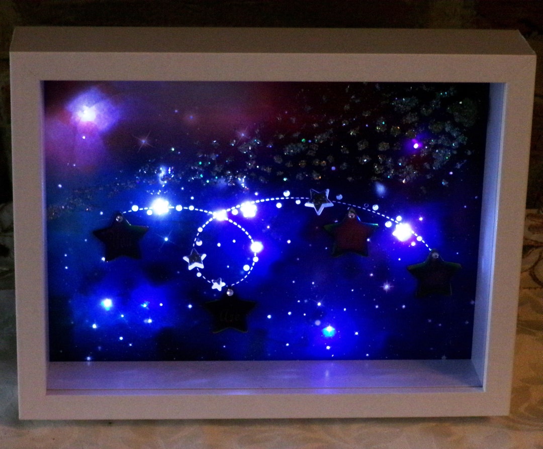 Light up Shadow Box Frame YOU ARE A STAR Cosmos Design With - Etsy UK