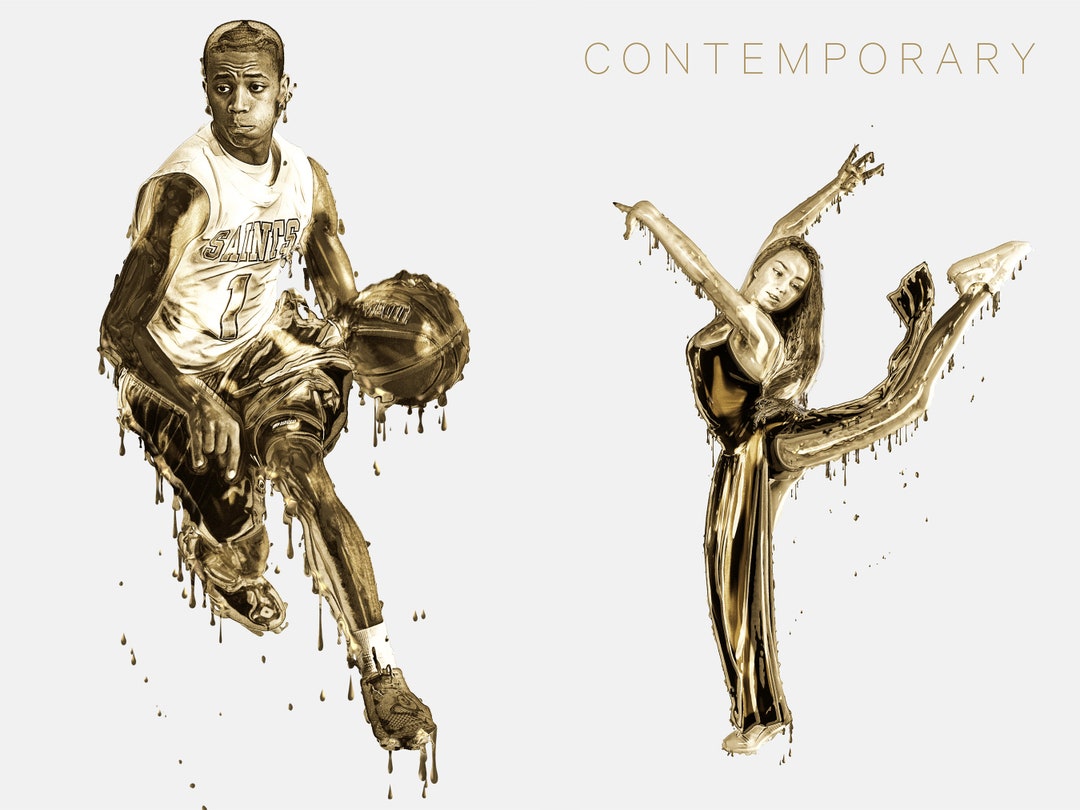 Custom Printable Gold Dripping Abstract Poster. Digital Wall Art ...