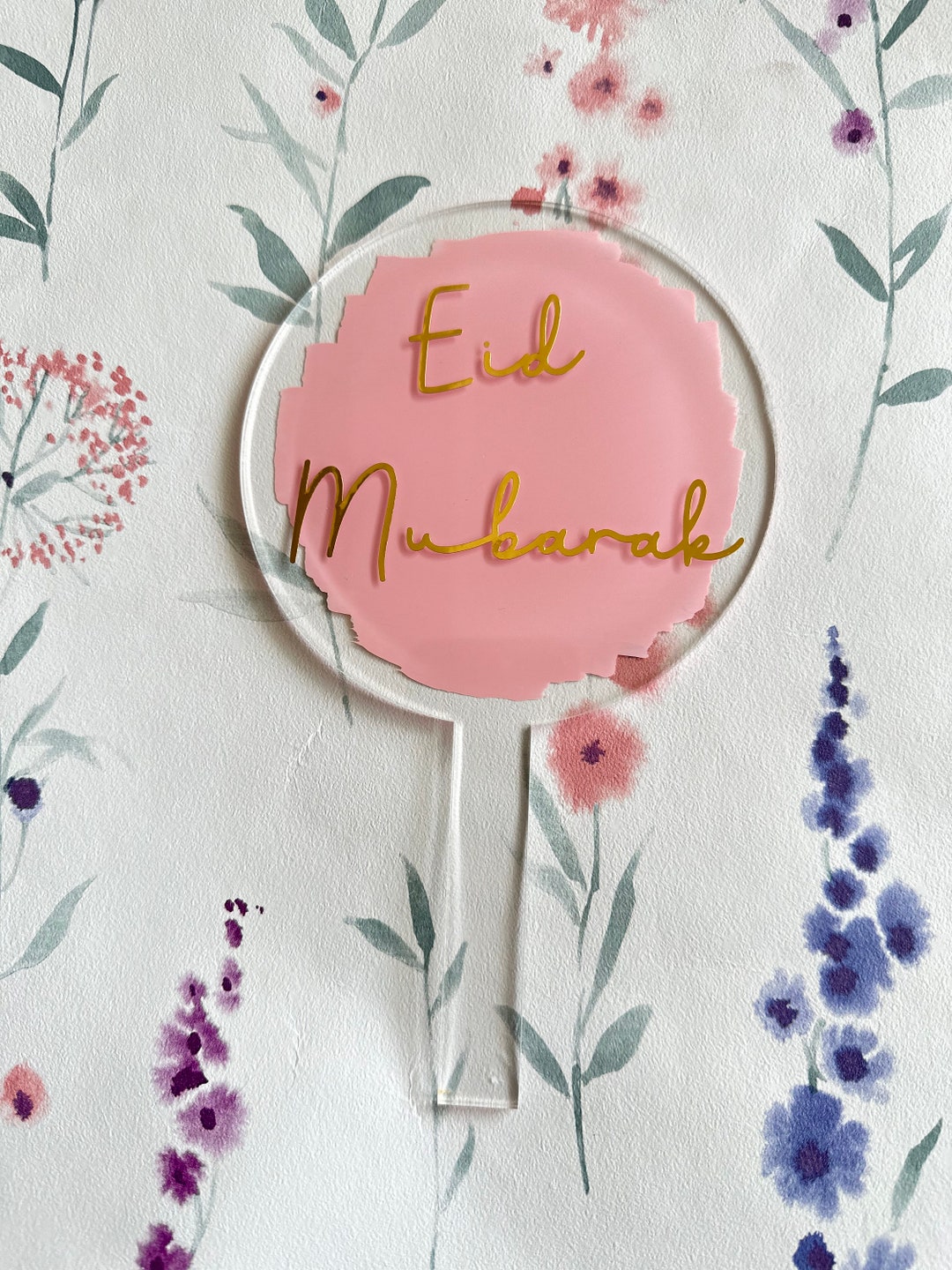 Eid Mubarak Cake Topper Acrylic Plastic 12cm Wide - Etsy