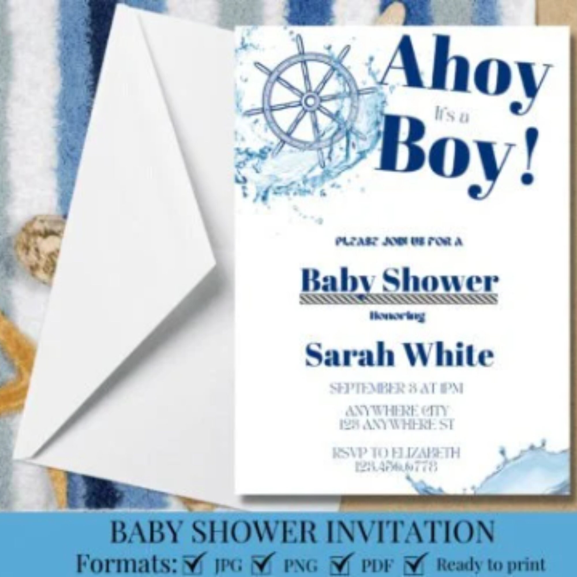 Printable Baby Shower Invite Template Editable Baby Shower - Etsy