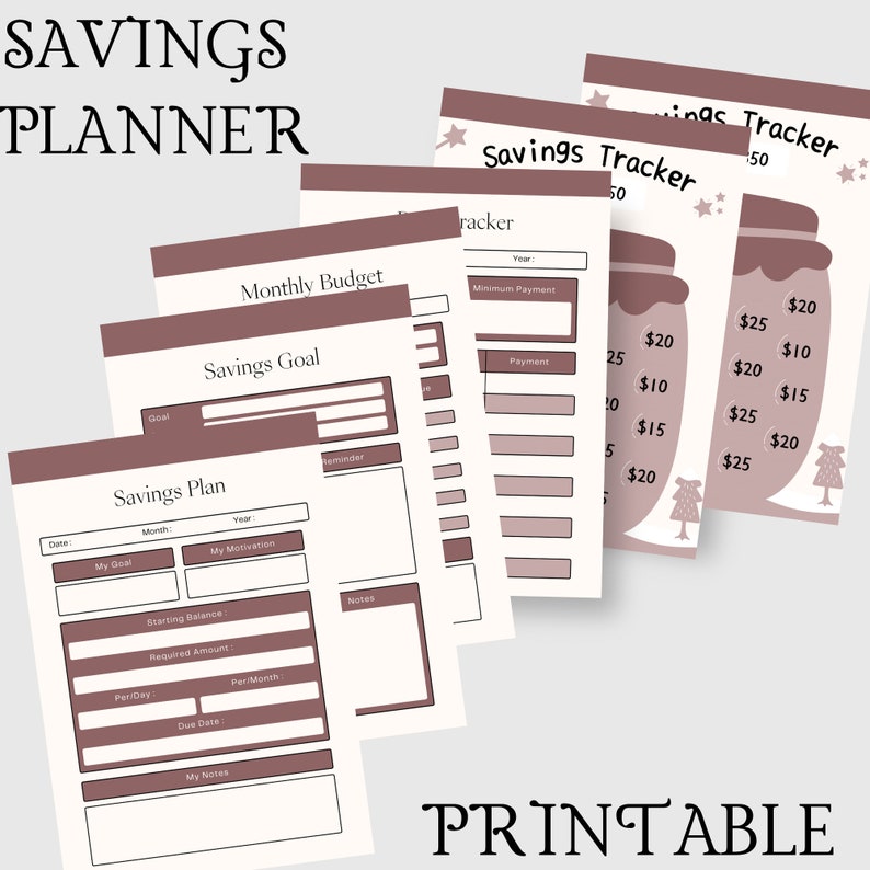 1 Month Ahead Saving Challenge Printable, Monthly Budget Tracker ...