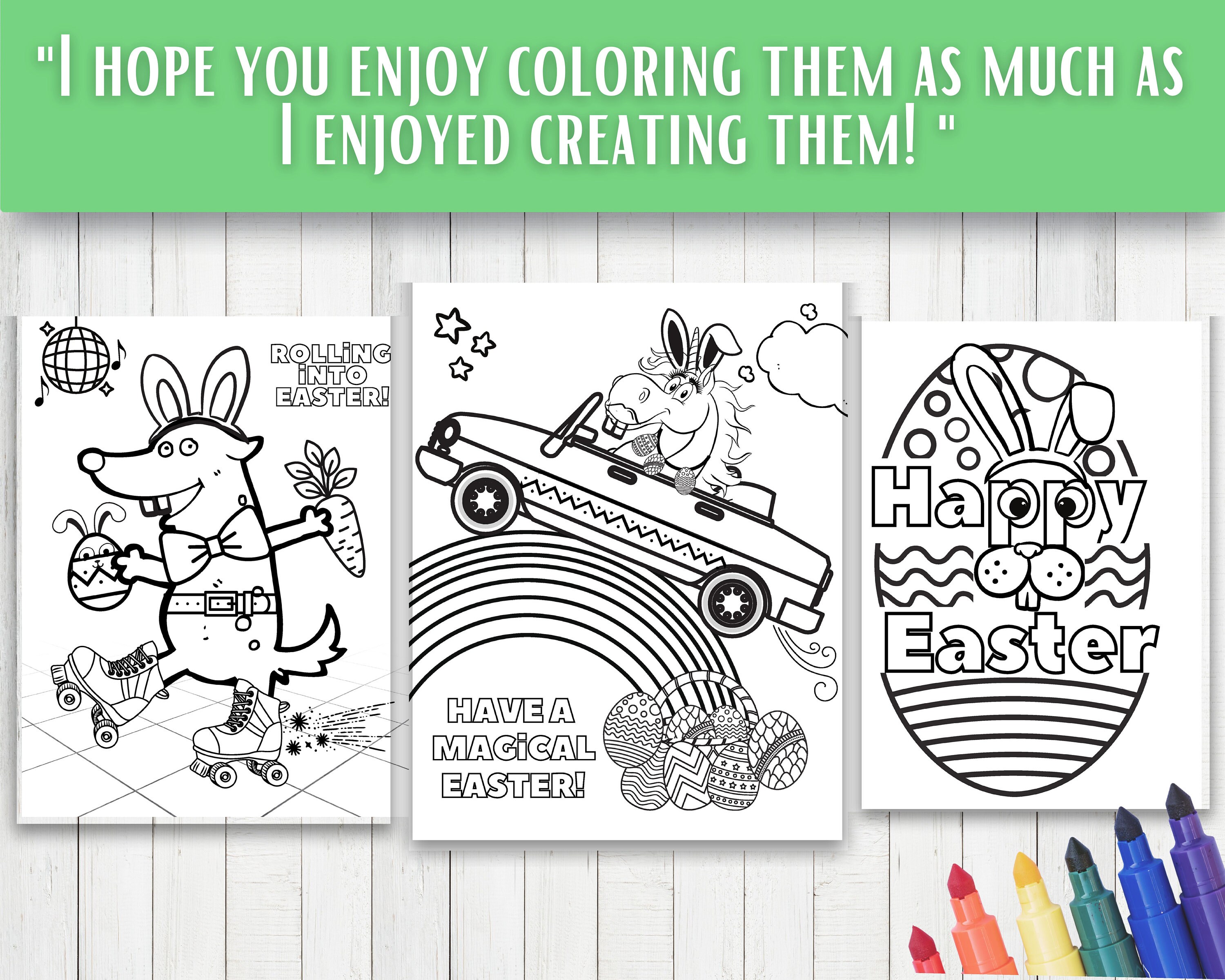Fun Easter Coloring Pages for Kids, Printable Coloring Pages, Easter ...