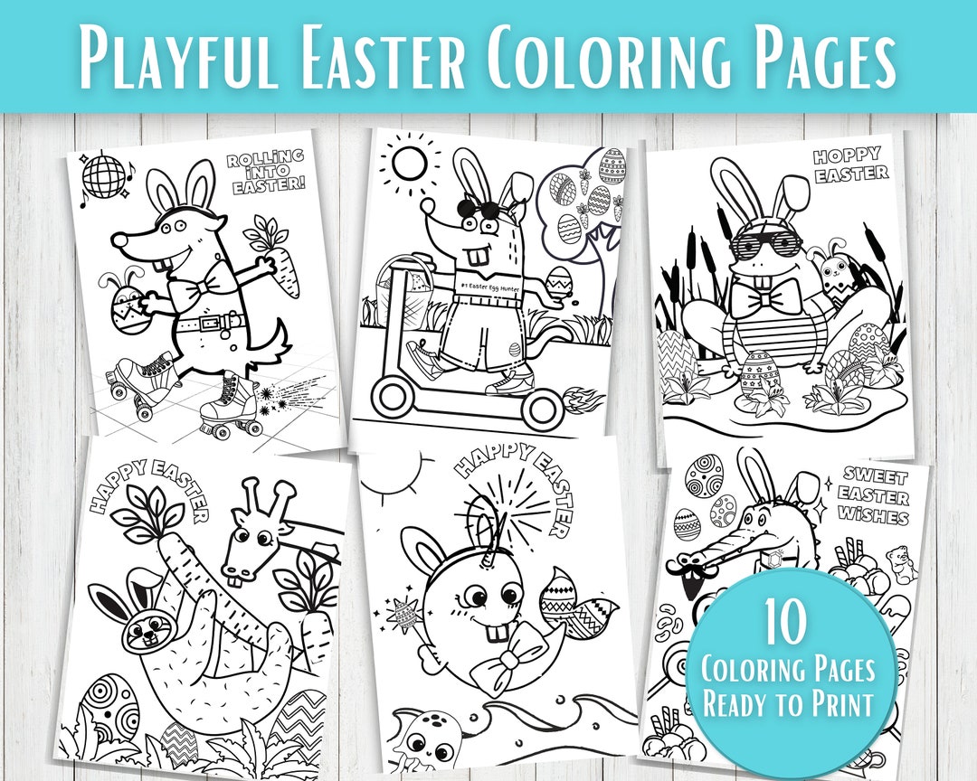 Fun Easter Coloring Pages for Kids, Printable Coloring Pages, Easter ...