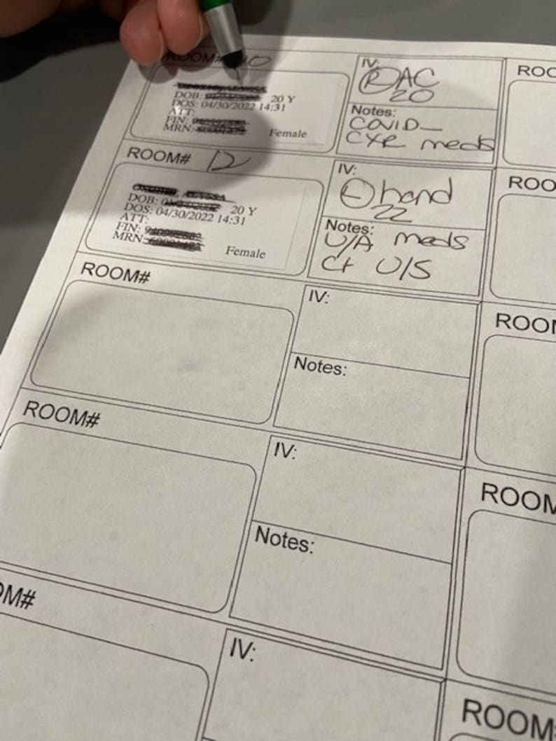 ER Nurse Quick Patient Reference Sheet Digital - Etsy