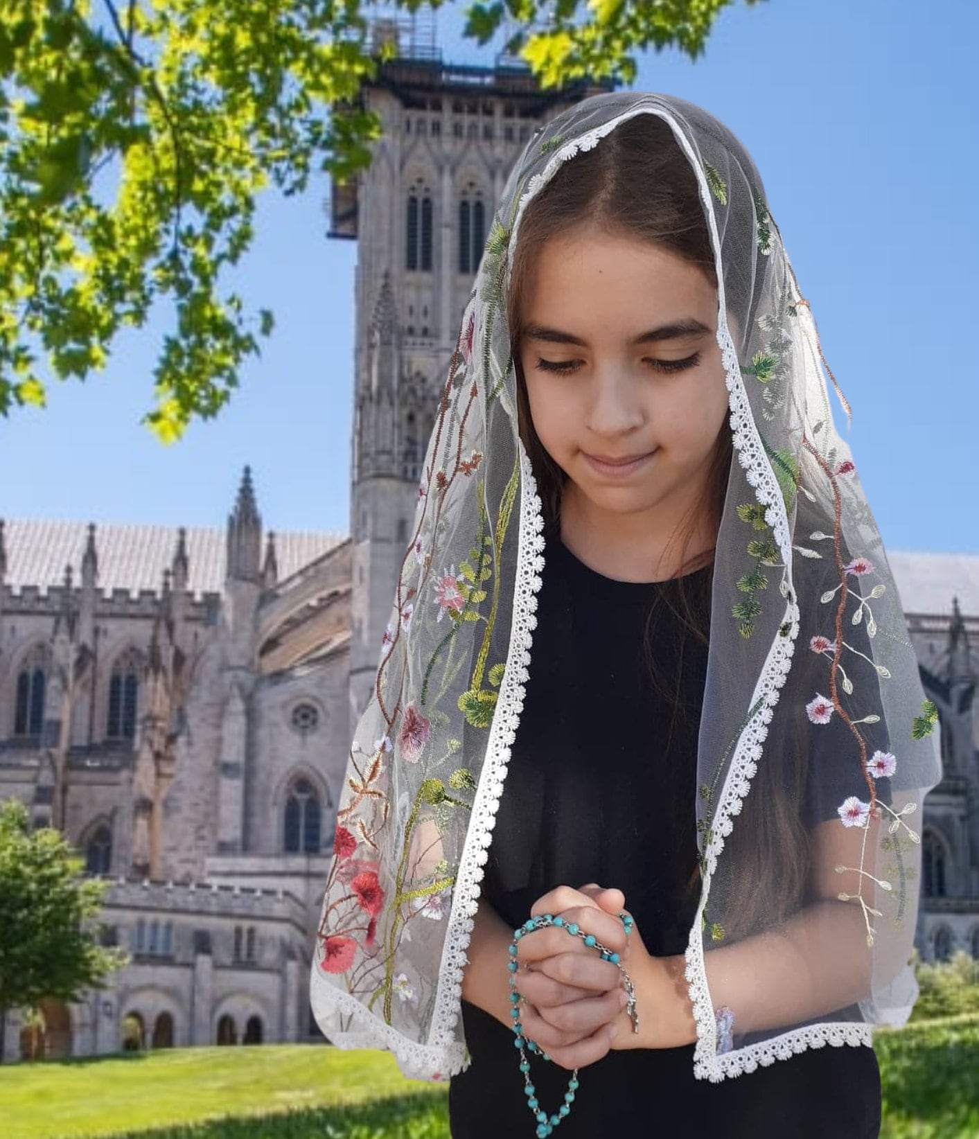 Traditional Catholic Gift Box, Latin Mass Embroidered Chapel Veil ...