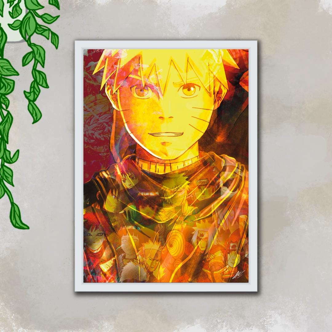 Naruto's Legacy Artwork Iconic Anime Tribute Wall Art Print Ninja ...