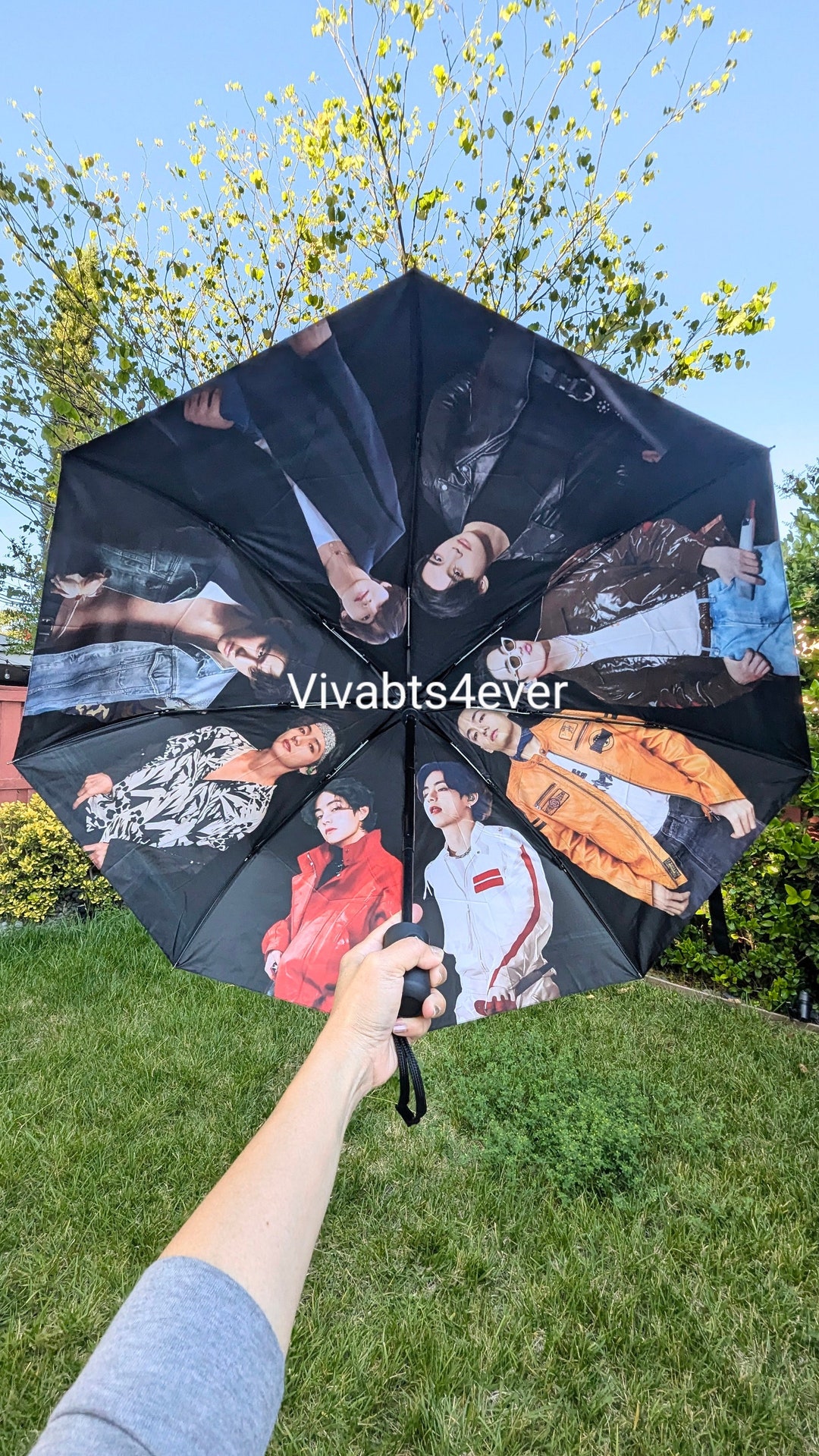 BTS Bangtan Taehyung V Hot Umbrella 8 Photos Panels Prints Jungkook Jin ...