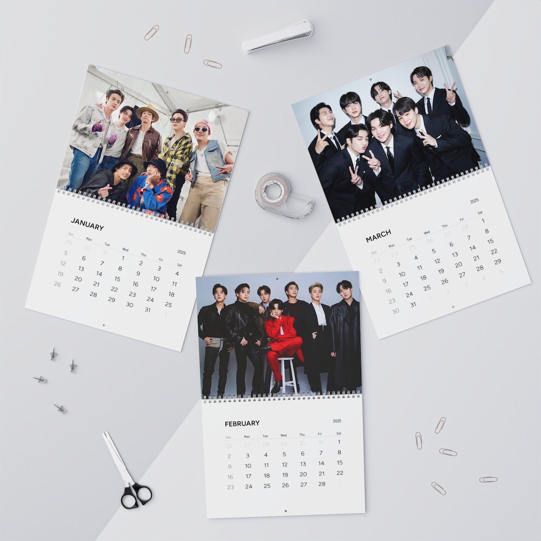BTS Bangtan 2025 Wall Calendar - Etsy