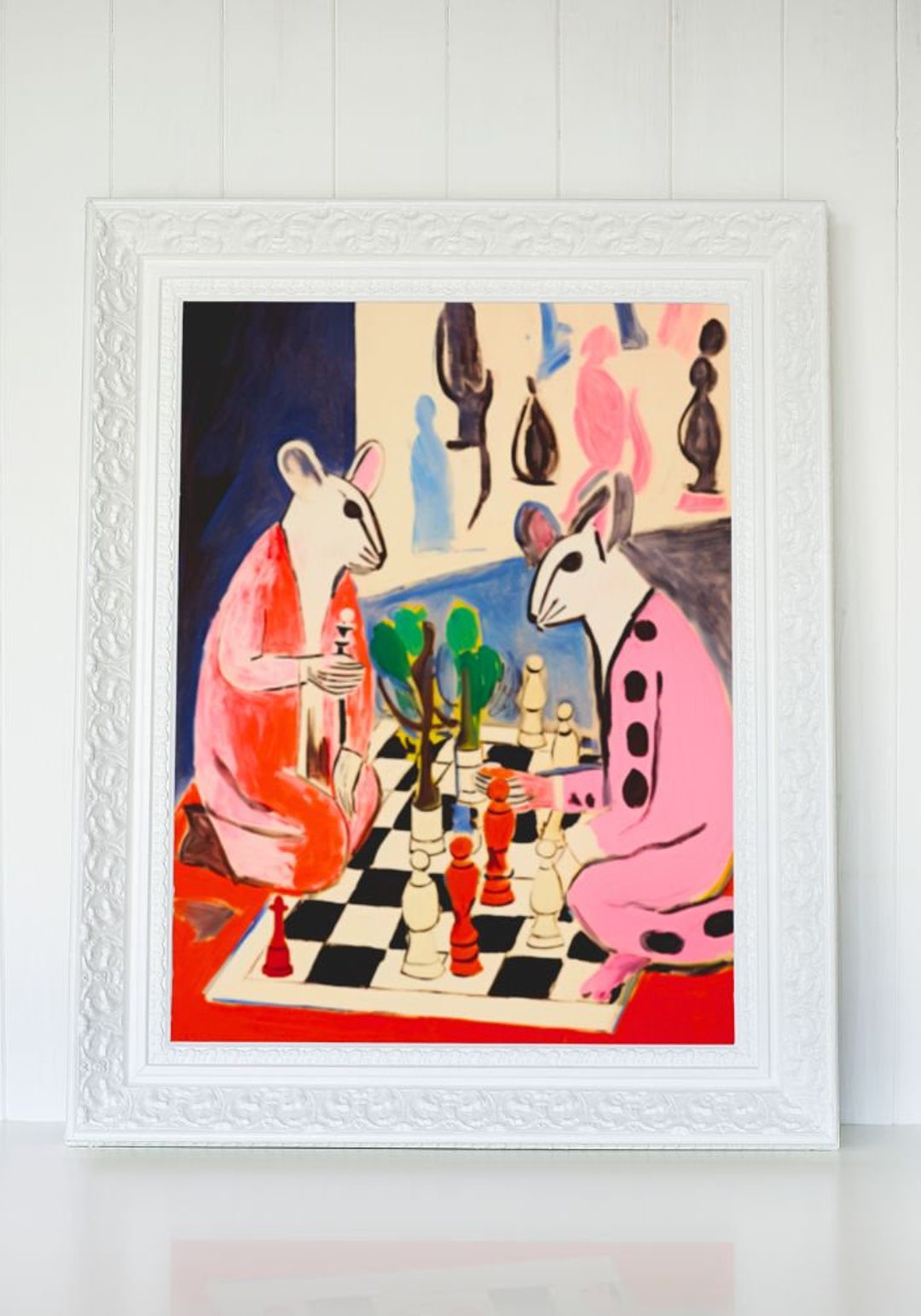 Rats Playing Chess Poster Abstract Wall Art Henri Matisse - Etsy