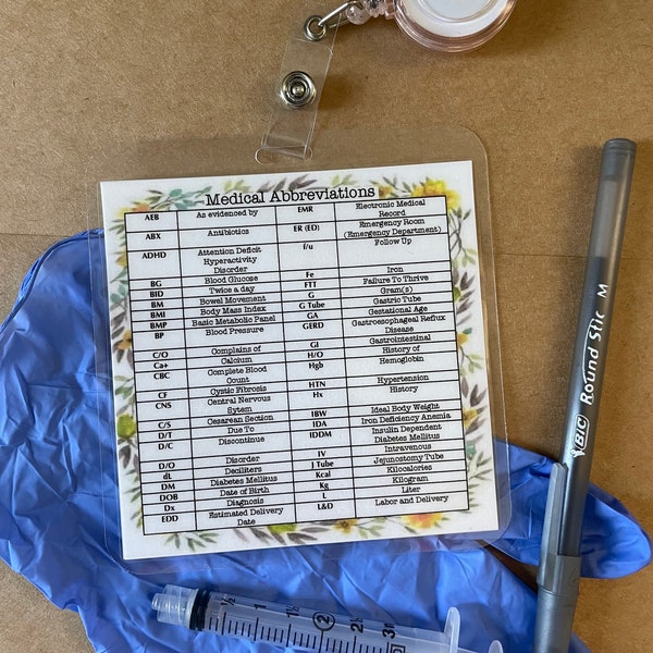 Medical Reference Badge - Etsy