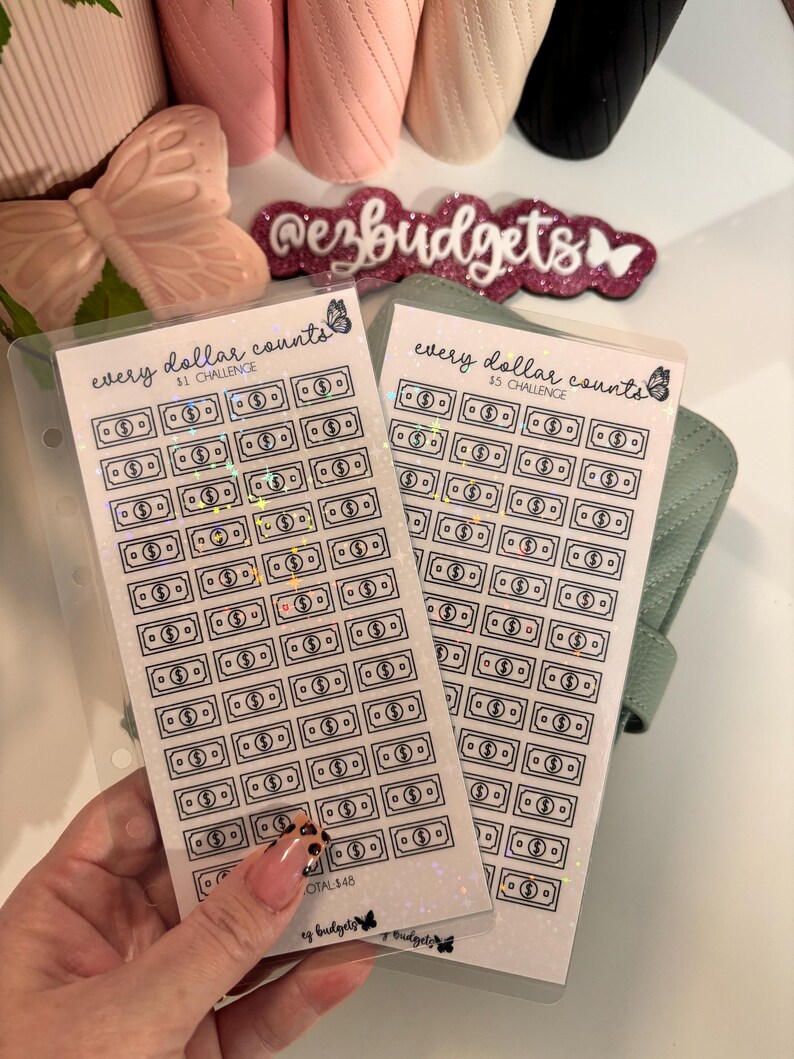 A6 Denominations Savings Challenge, 1 Bills Savings Challenge, 5 Bills ...