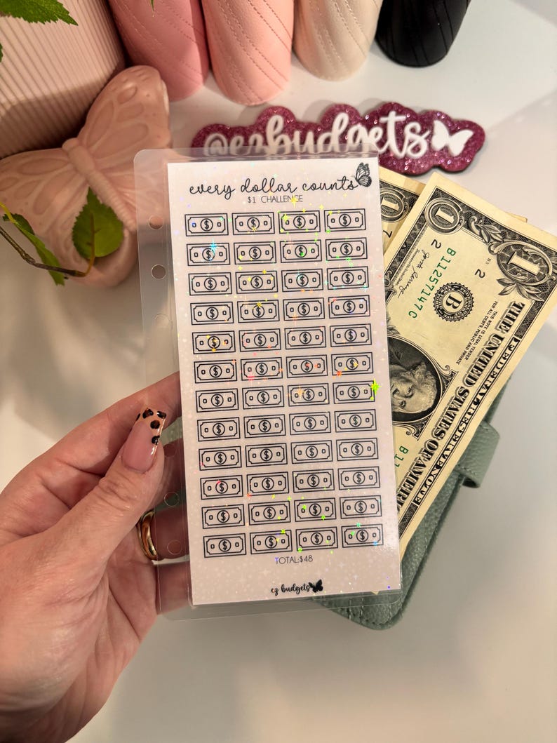 A6 Denominations Savings Challenge, 1 Bills Savings Challenge, 5 Bills ...