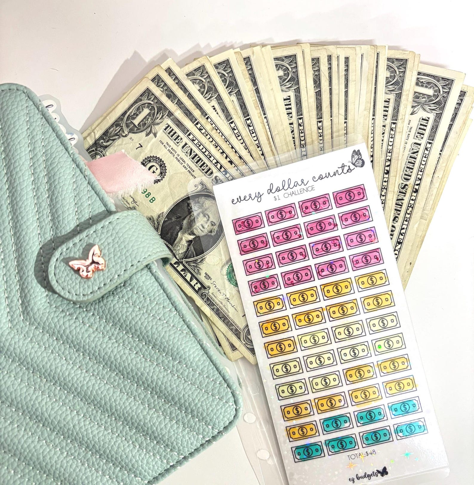 A6 Denominations Savings Challenge, 1 Bills Savings Challenge, 5 Bills ...