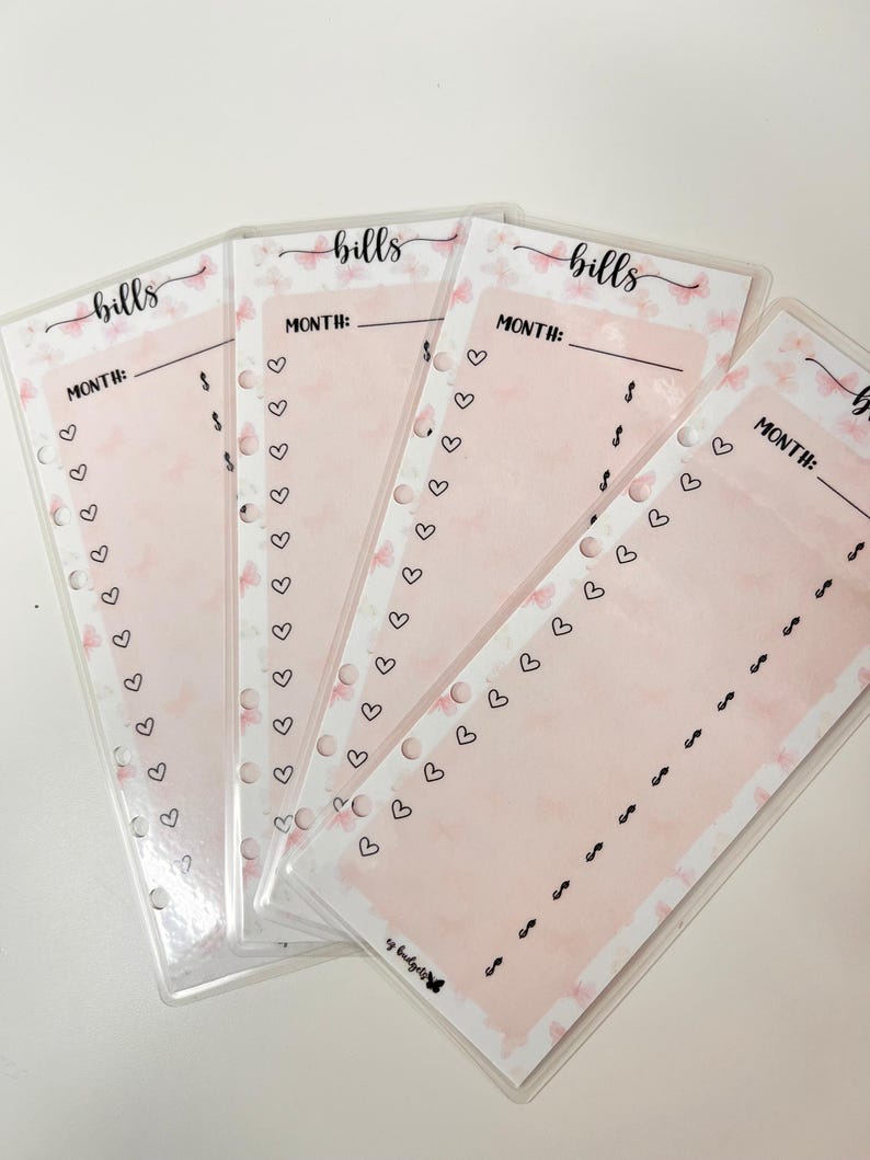 A6 Bills Tracker Bookmark, Budgeting Cheat Sheet - Etsy