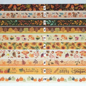 5/8 Inch Fall, 24 Inch Washi Tape Samples, Embellishment Scrapbooking ...