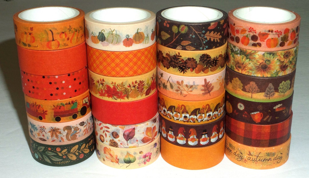 5/8 Inch Fall, 24 Inch Washi Tape Samples, Embellishment Scrapbooking ...
