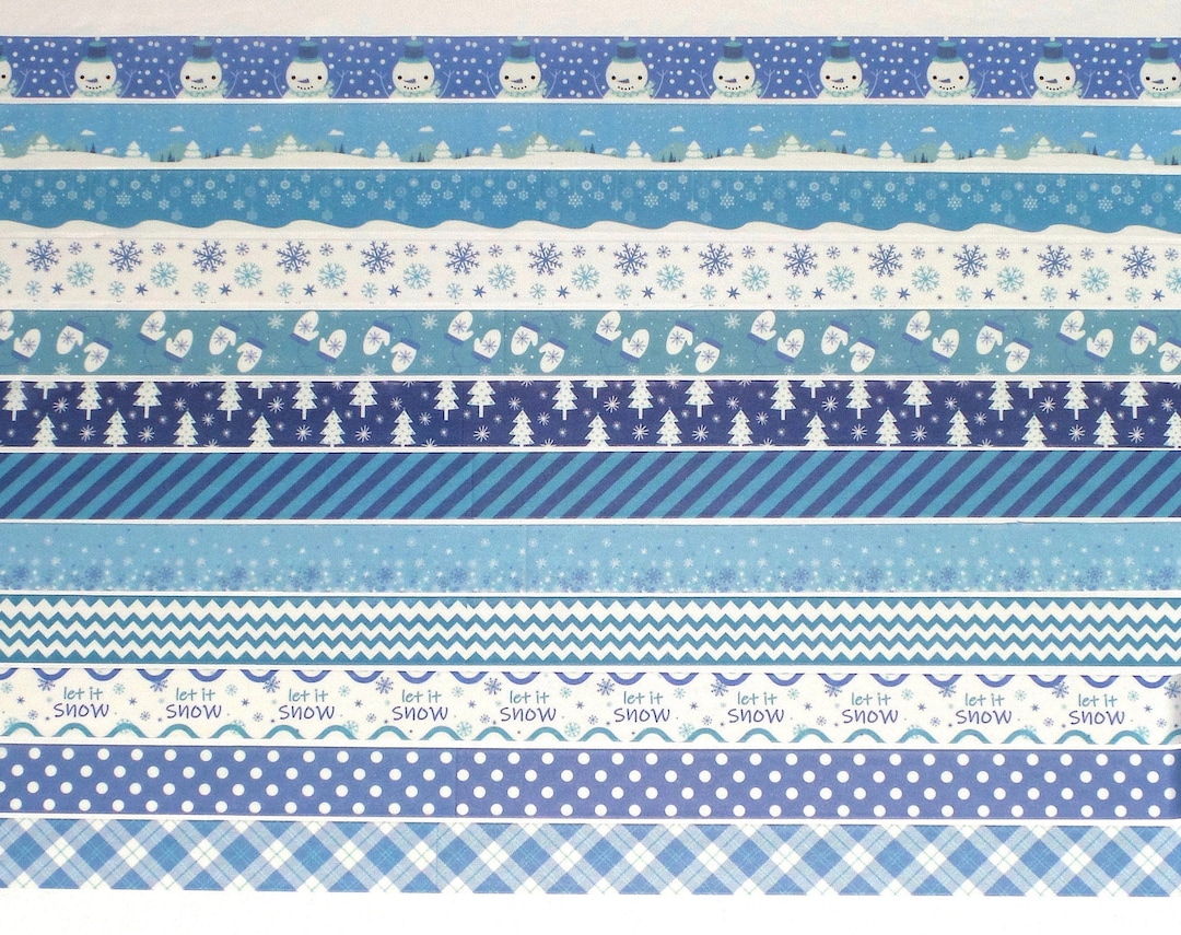 Winter, 24 Inch Washi Tape Samples, Embellishment Scrapbooking Planner ...