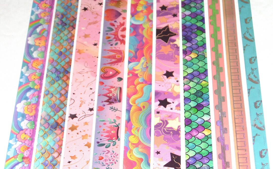 Kawaii, 24 Inch Washi Tape Samples, Embellishment Scrapbooking Planner ...