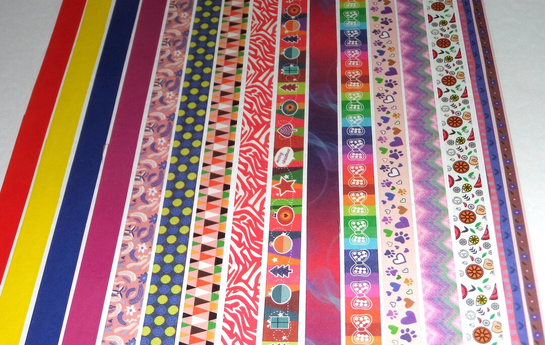 24 Inch Washi Tape Samples, Embellishment Scrapbooking Planner Tap ...