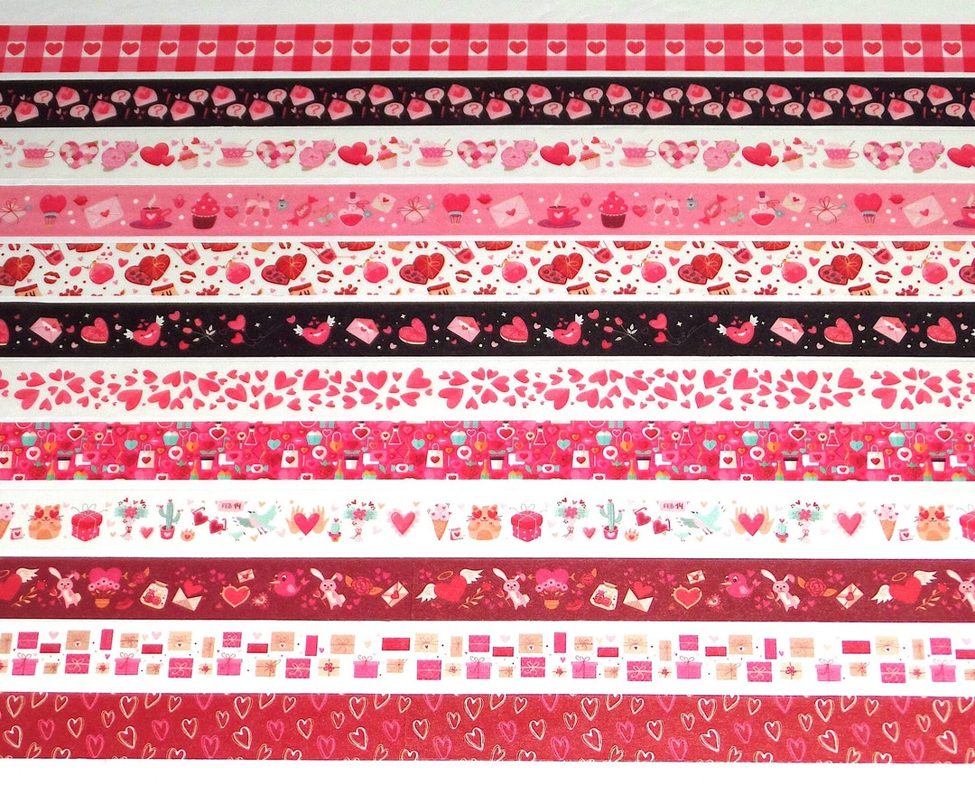 Valentine - 24 Inch Washi Tape Samples, Embellishment, Scrapbooking ...
