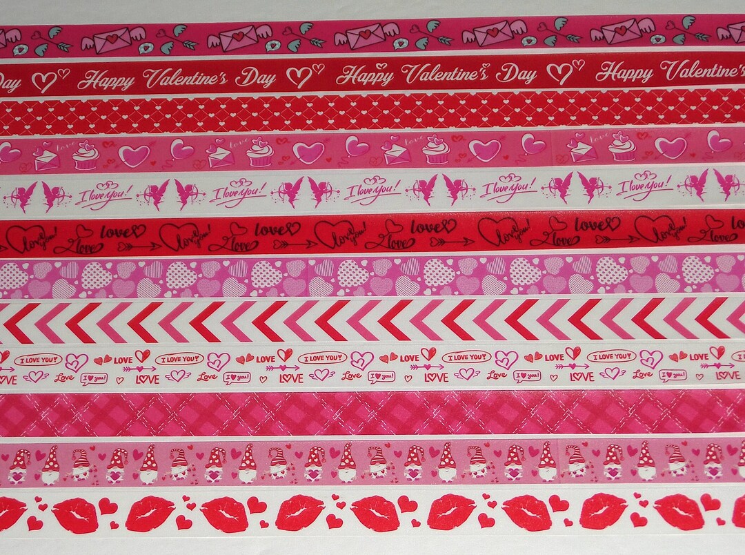 Valentine - 24 Inch Washi Tape Samples, Embellishment, Scrapbooking ...