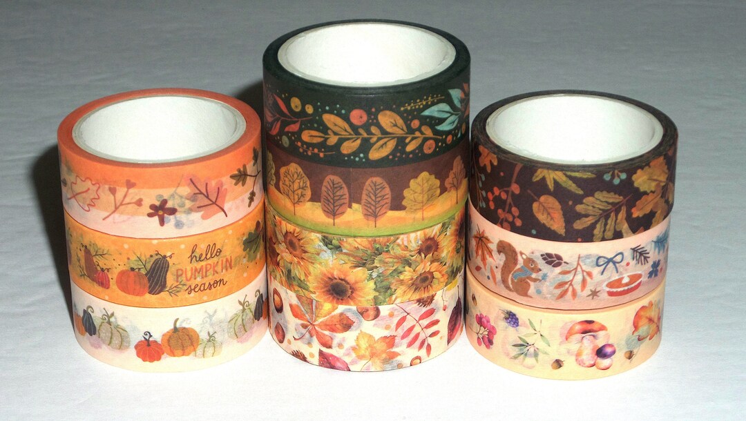 5/8 Inch Fall, 24 Inch Washi Tape Samples, Embellishment Scrapbooking ...
