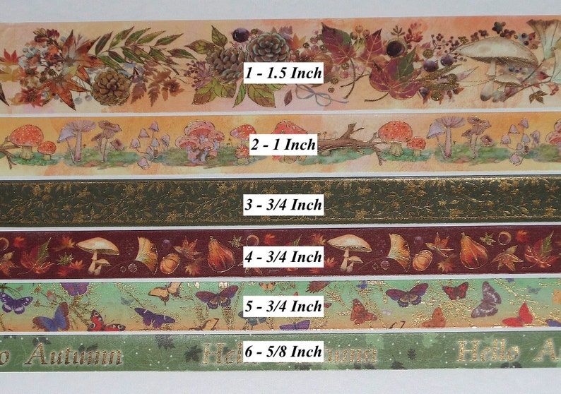 Fall 24 Inch Washi Tape Samples Embellishment Scrapbooking - Etsy
