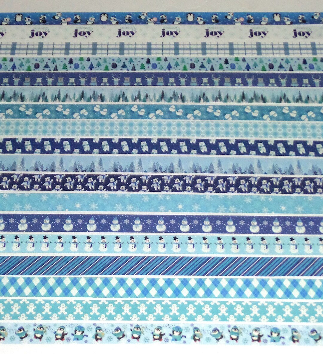 Winter, 24 Inch Washi Tape Samples, Embellishment Scrapbooking Planner ...