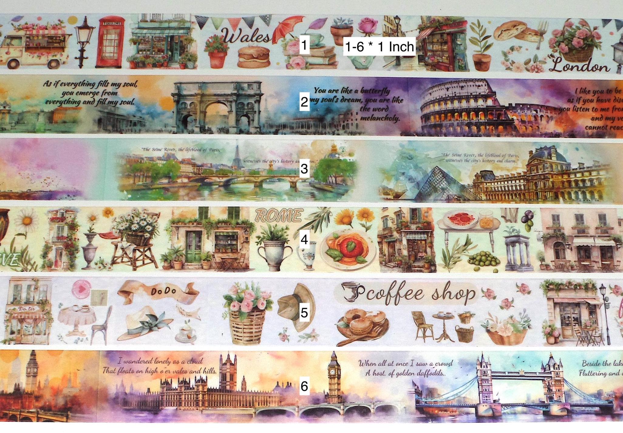 24 Inch Washi Tape Samples, Embellishment Scrapbooking Planner Tape ...
