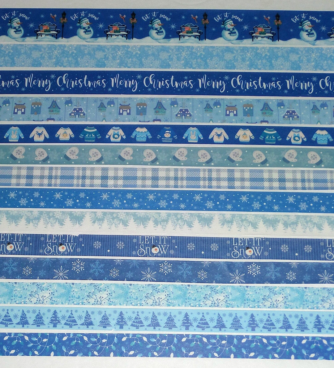 Winter, 24 Inch Washi Tape Samples, Embellishment Scrapbooking Planner ...